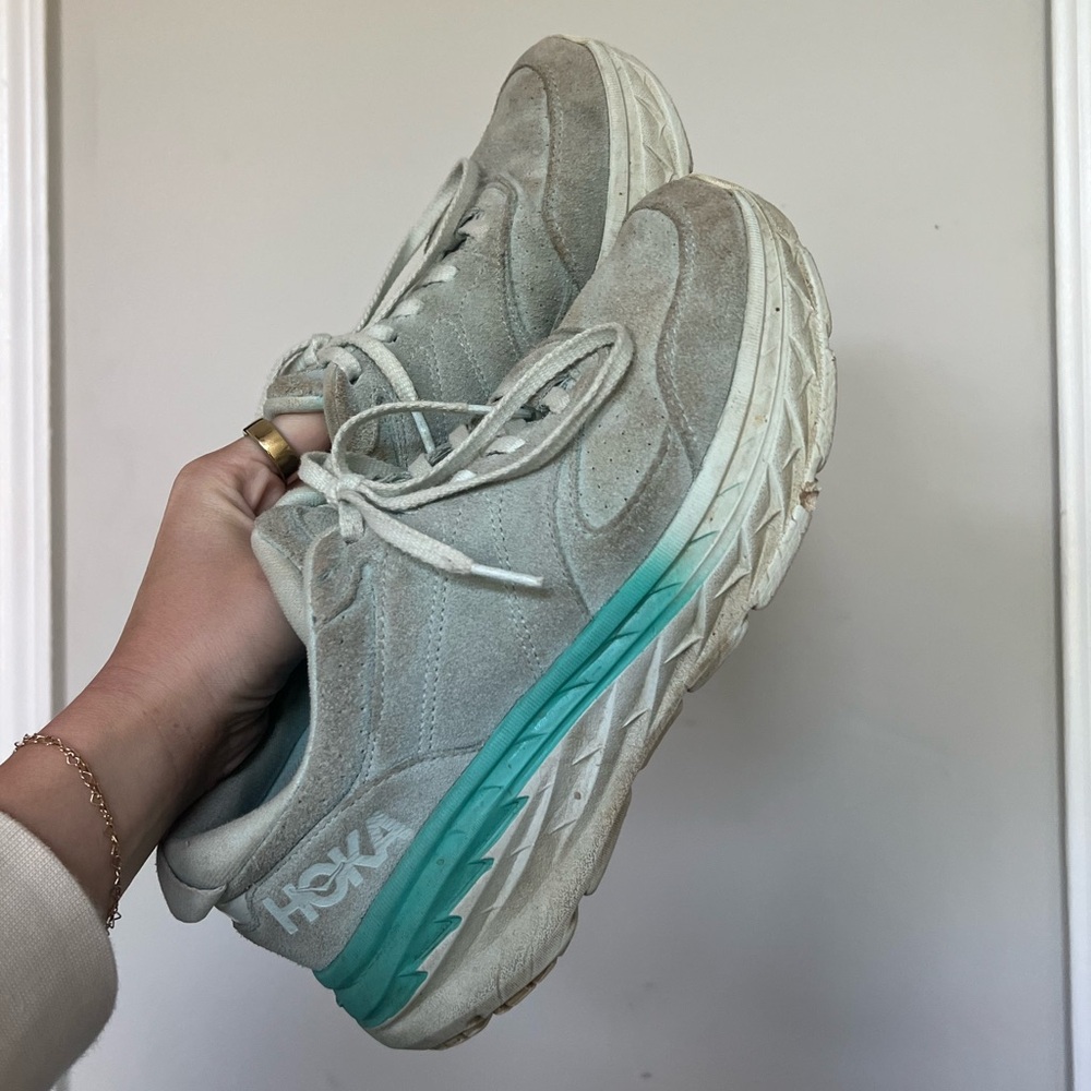 Hoka Suede Bondi Tennis Shoes - Gem